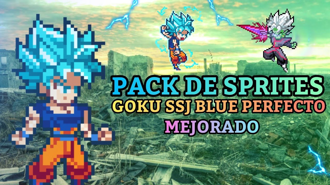 PACK DE SPRITES DE GOKU SSJ BLUE PERFECTO,MANGA, MEJORADO,CREADO POR MI ...