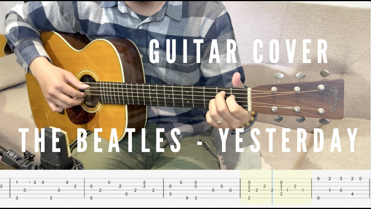【TAB】The Beatles - Yesterday fingerstyle guitar cover - YouTube