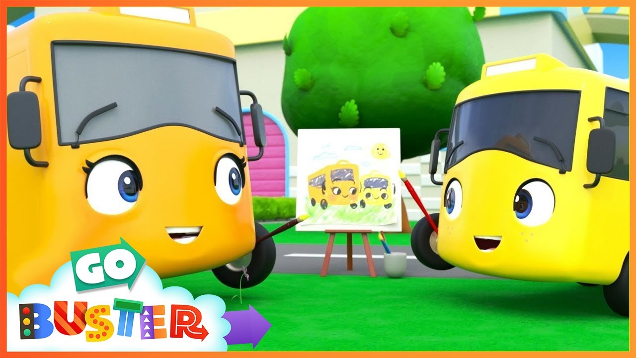 Buster Paints and Plays with his Mommy Song! | Go Buster | Baby ...