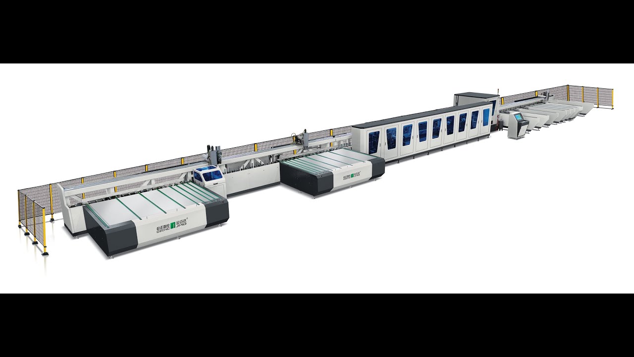 Automatic aluminum window frame production line - JMD - YouTube