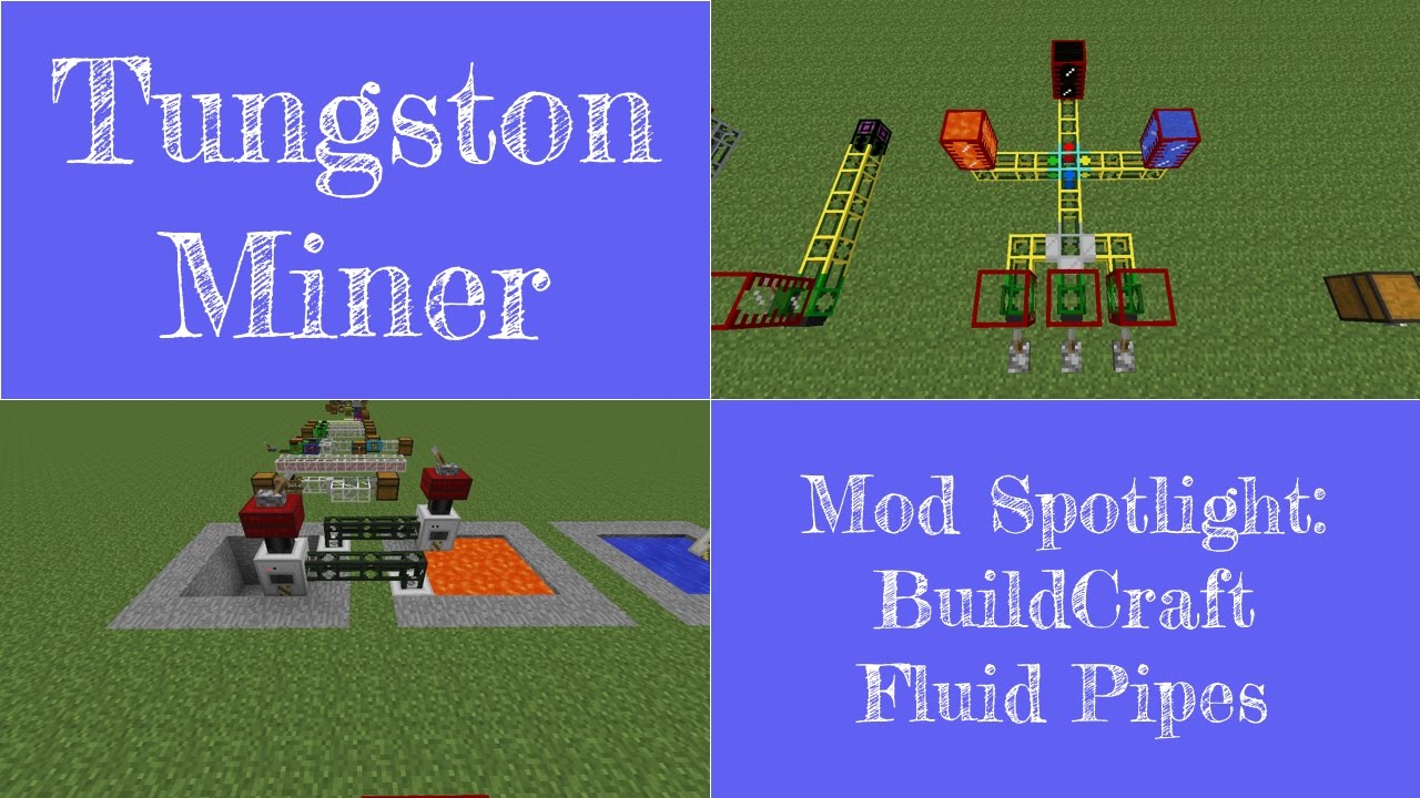 Mod Spotlight: BuildCraft Fluid Pipes - YouTube