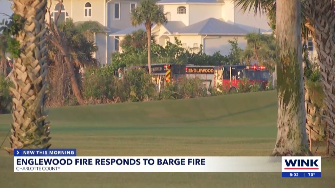 Englewood Fire investigating barge fire - YouTube