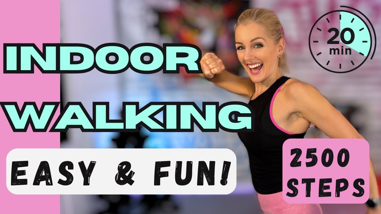 20-Minute EASY INDOOR WALKING | Walk Yourself Fit! 💜 - YouTube