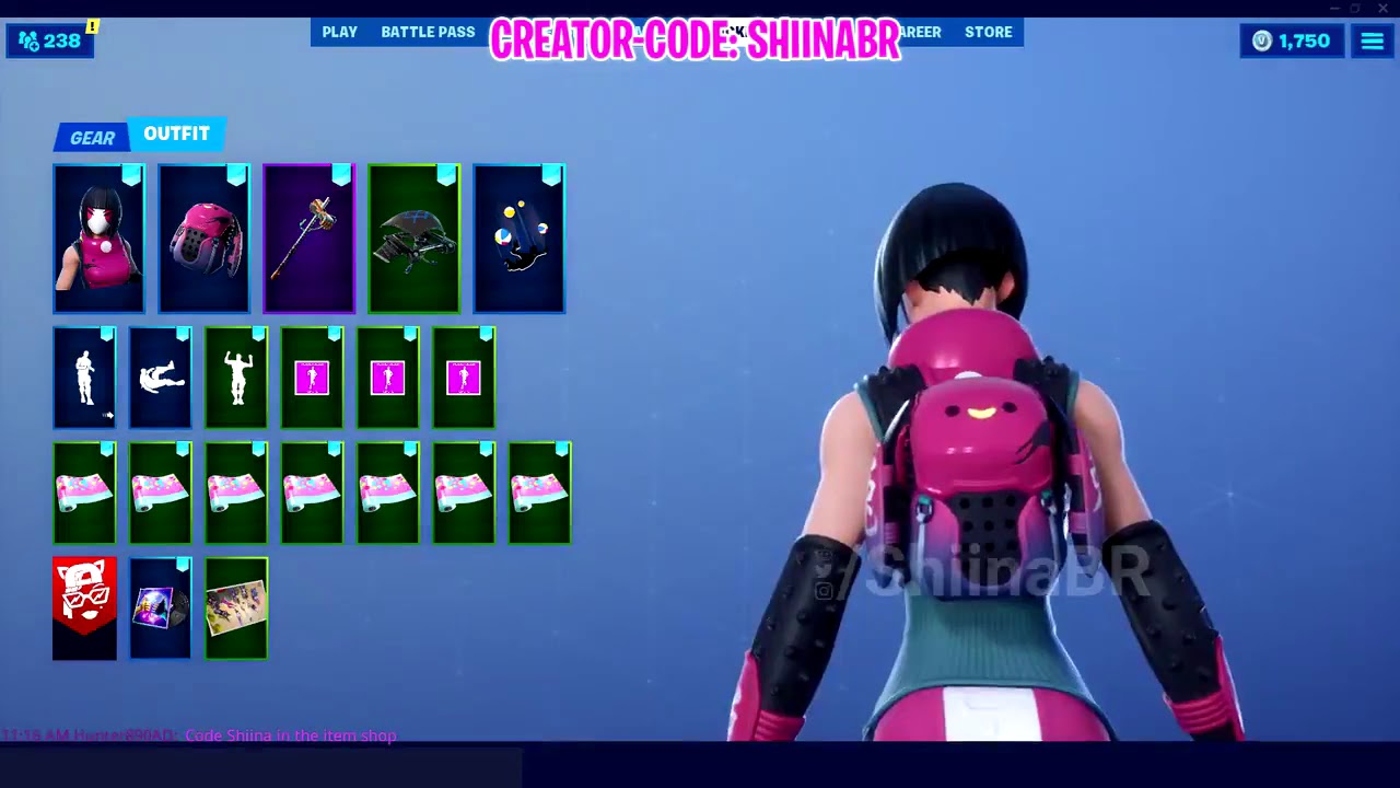 Leaked "Bachii" skin w/ - "Mochi" Back Bling - (Battle Bun Set) - YouTube