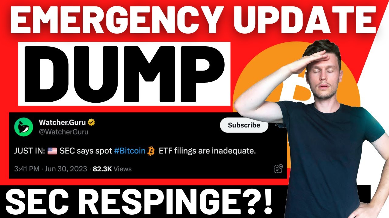 🚨🚨 SEC RESPINGE?! BITCOIN DUMP!!! 🚨🚨 SUPER TIME SENSITIVE UPDATE - YouTube