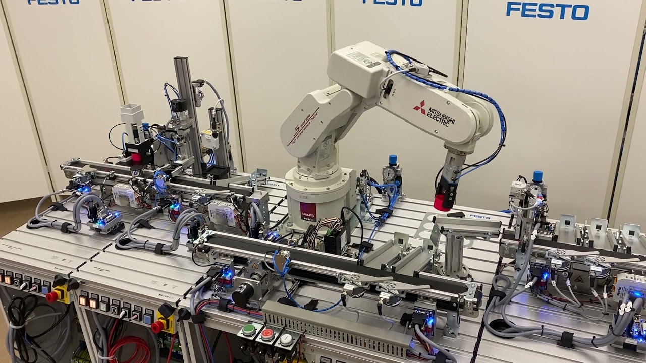 Festo MPS D with Robot and Conveyor 210325 - YouTube