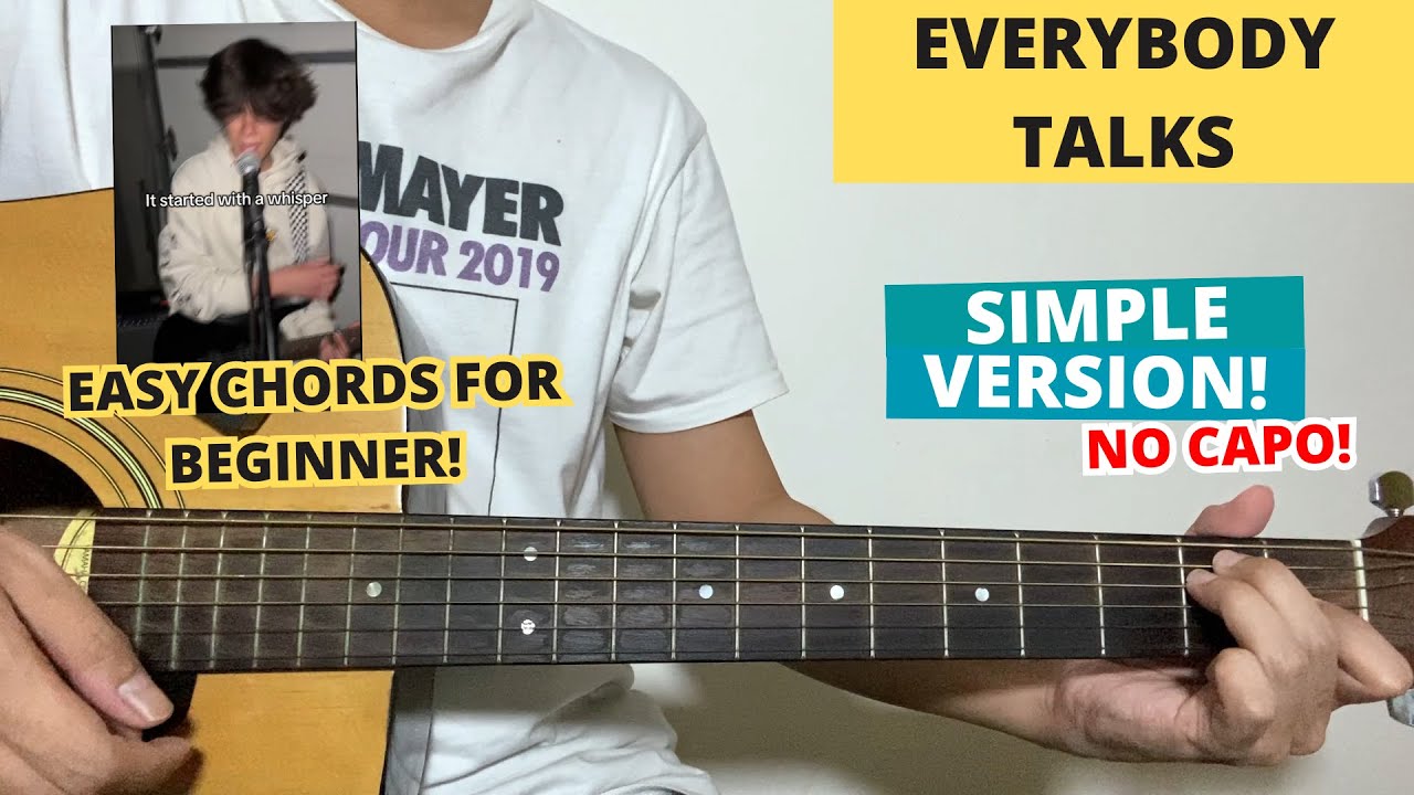 Everybody Talks - Neon Trees (Guitar Tutorial) Easy Chords For Beginner ...