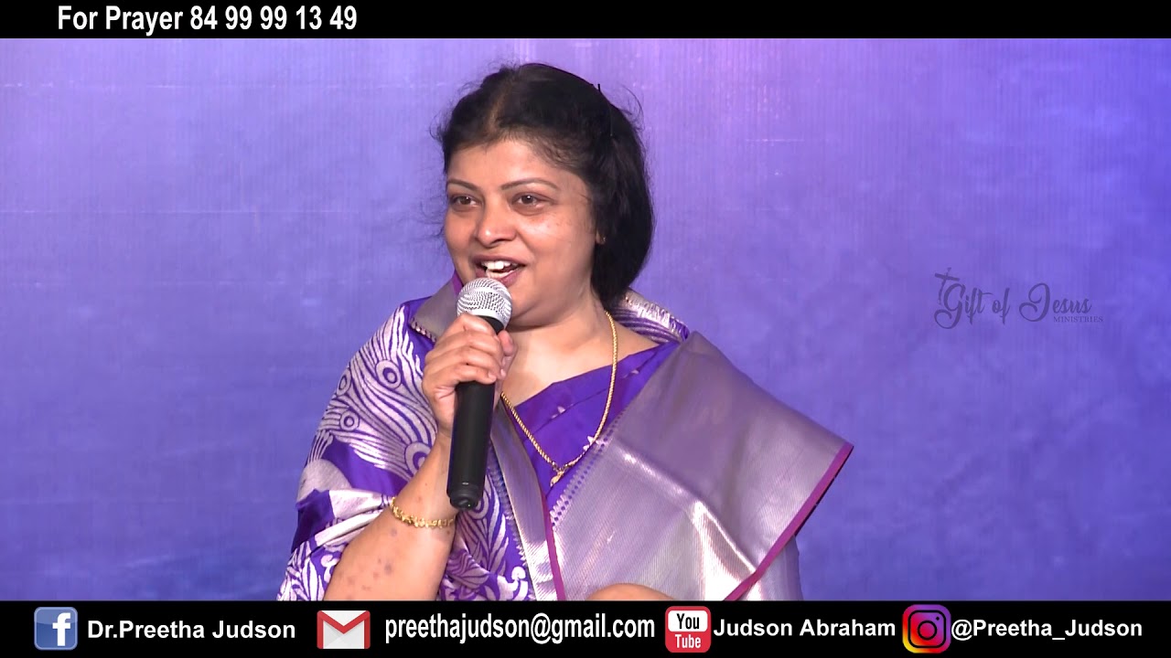 Dr.Preetha Judson/Full of the Holy Spirit/Telugu Message/Gift of Jesus ...