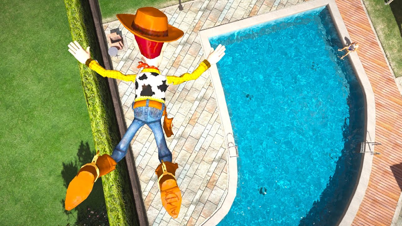 GTA 5 Water Ragdolls WOODY Jumps/Fails #3 (Euphoria Physics, Funny ...