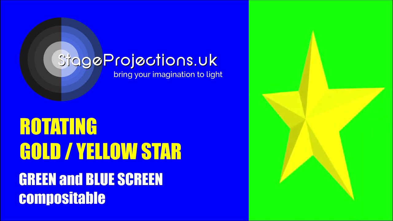 Rotating Gold/Yellow Star [Green Screen] [Blue Screen] - YouTube