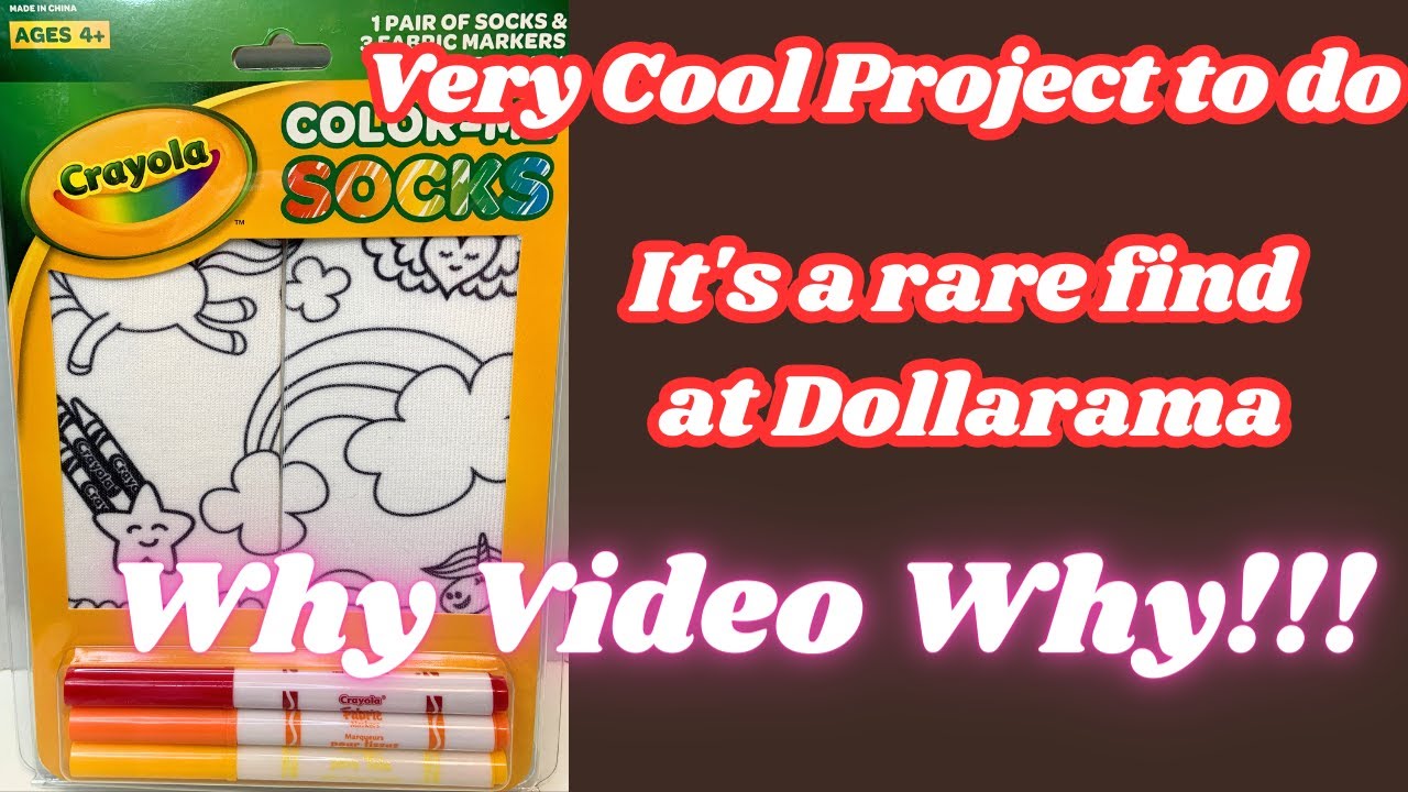 CRAYOLA, COLOR-ME SOCKS, rare find at Dollarama.. find out about ‘Why ...
