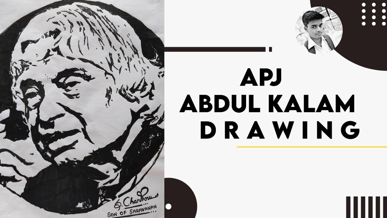 Apj abdul kalam drawing/abdul kalam sketch/Chanthru art - YouTube