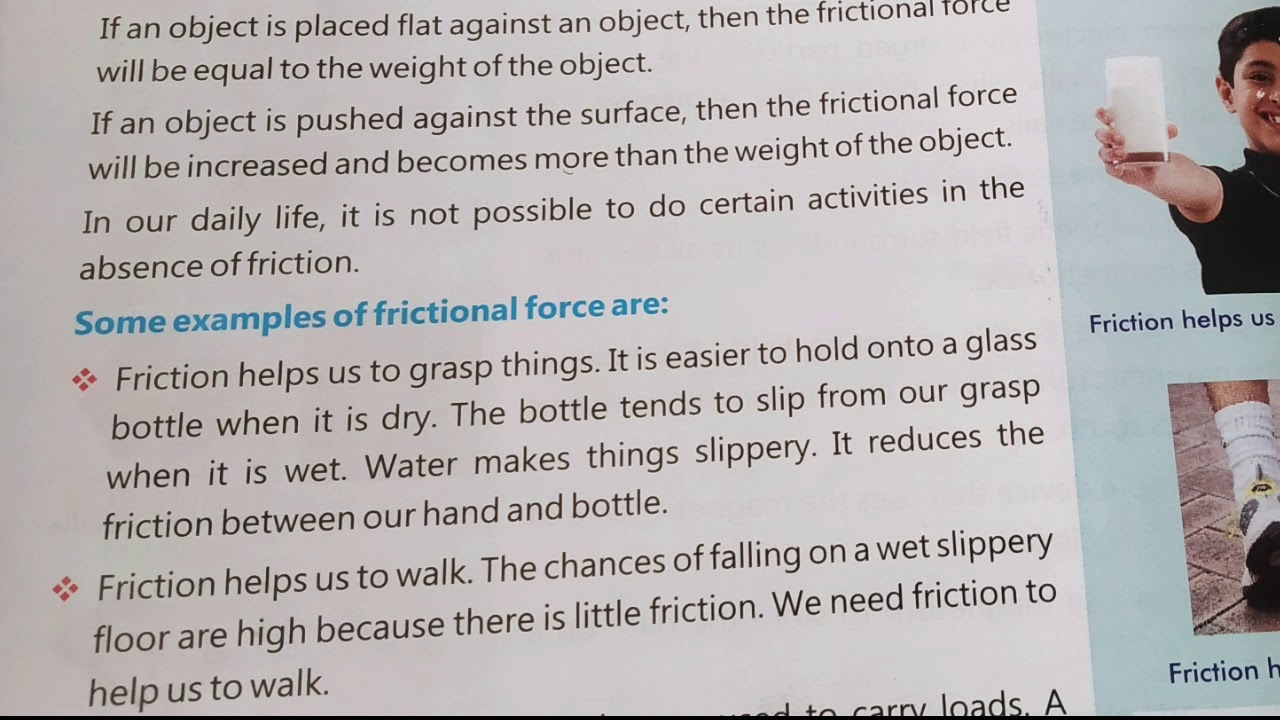 Class- 4th / Science Chapter-12 ( Force , Work And Energy - Book ...