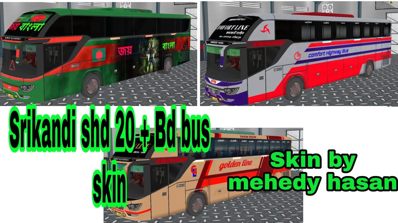 Bussid Srikandi SHD 20+ BD BUS SKIN - YouTube