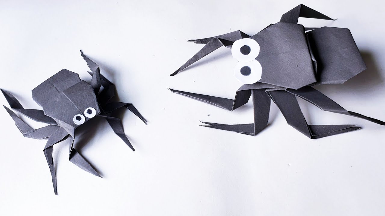 How to Make Paper Spider | Easy Origami Crafts | Halloween paper craft ...