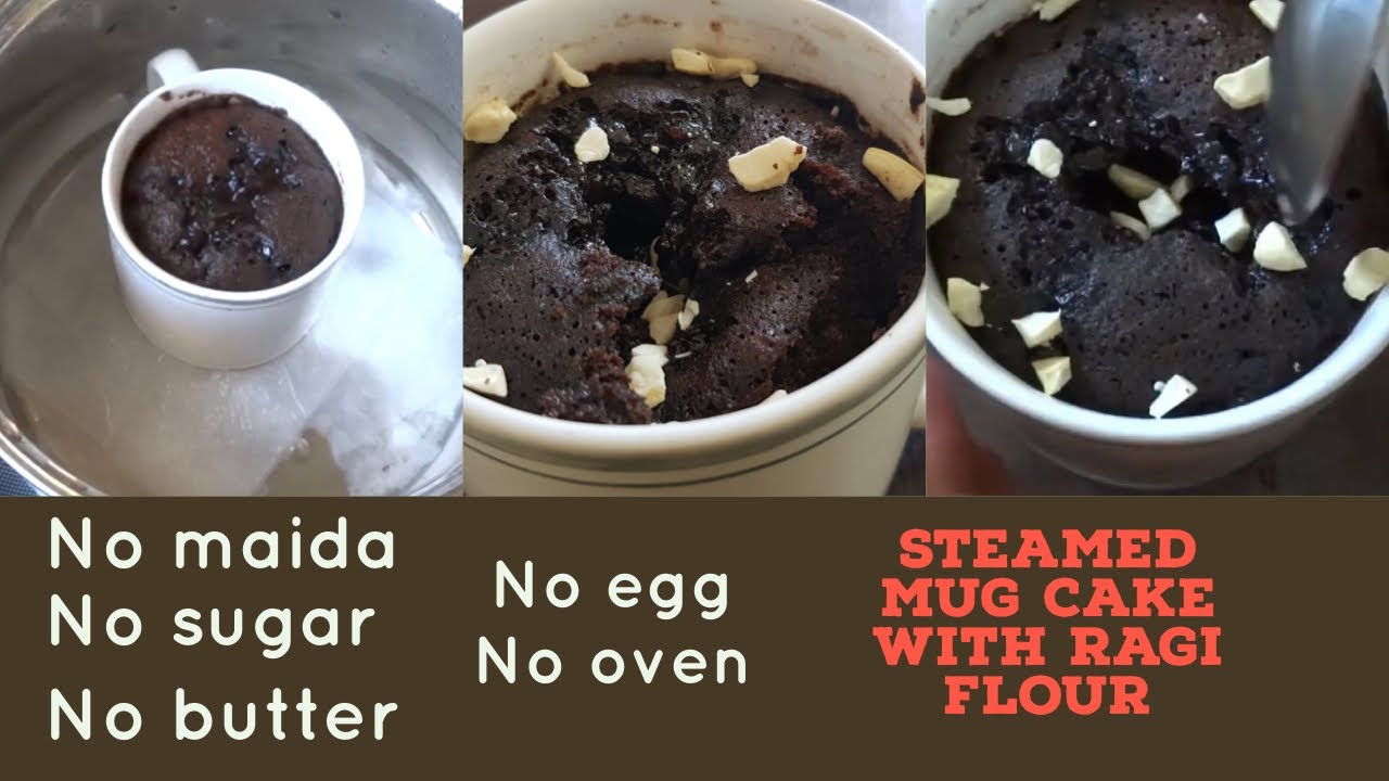 Mug cake recipe | eggless chocolate mug cake with ragi flour | healthy ...