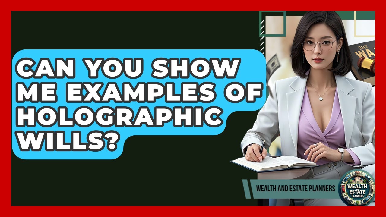 Can You Show Me Examples Of Holographic Wills? - Wealth and Estate ...
