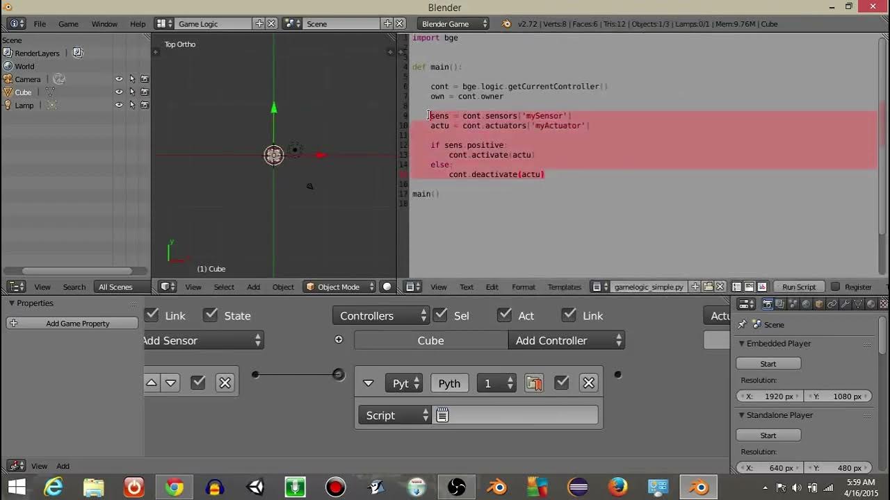UPBGE - Finding Game FrameRate Python - YouTube