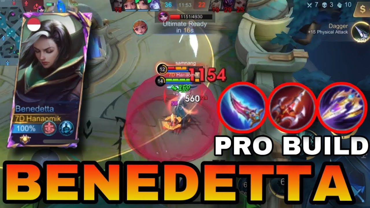 CRACKED DAMAGE BENEDETTA COMBO FREEZE! | TOP 1 BUILD | MOBILE LEGENDS ...