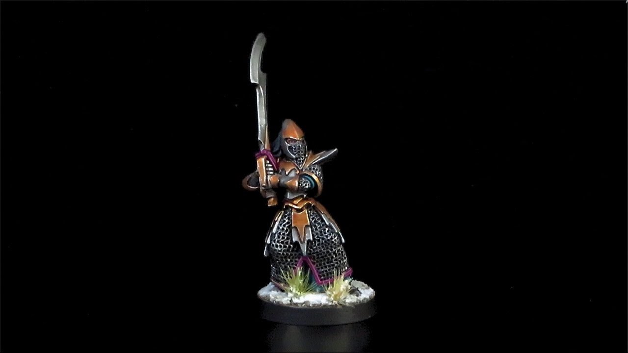 Frostgrave: dark elf templar/templier elfe noir (360° showcase) - YouTube