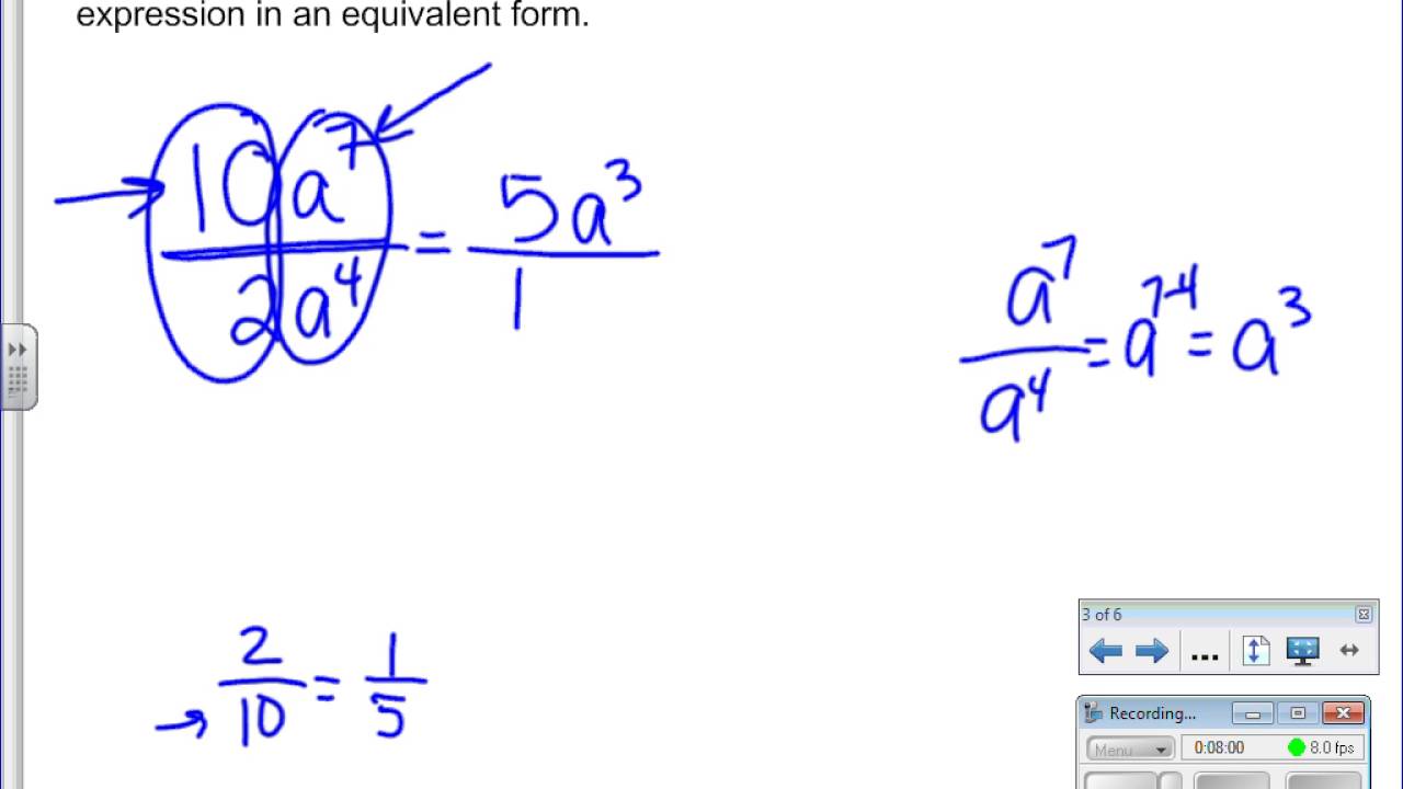 1 2 add subt mult divide with exponents - YouTube