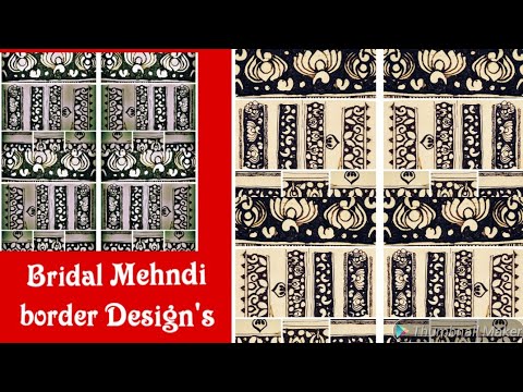 2020 mehndi border designs on paper//broder mehndi designs for ...