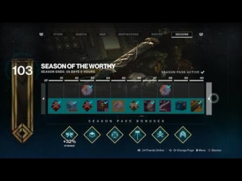 Destiny 2 - Claiming all season rewards at rank 100 - YouTube