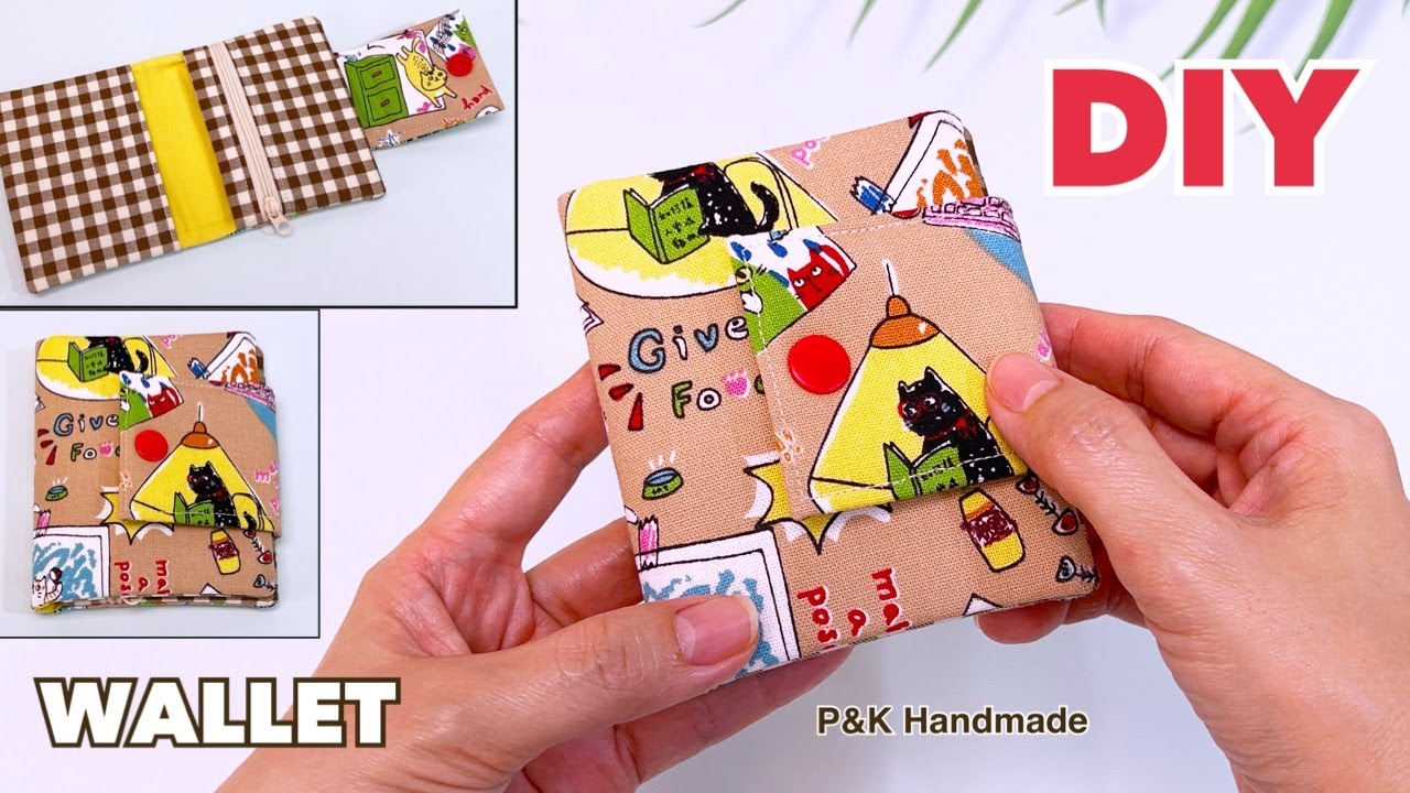 EASY TO MAKE DIY MINI WALLET WITH ZIPPER COIN POCKET SEWING TUTORIAL ...