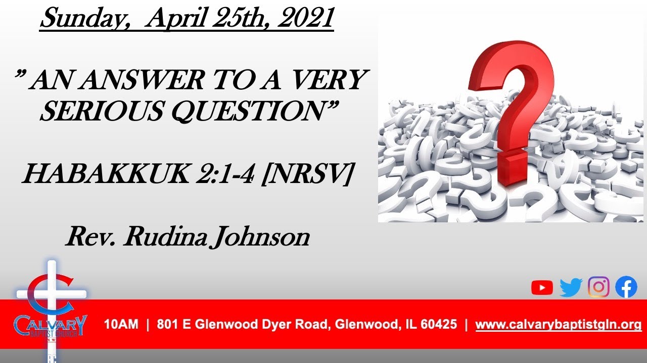 An Answer To A Very Serious Question - YouTube