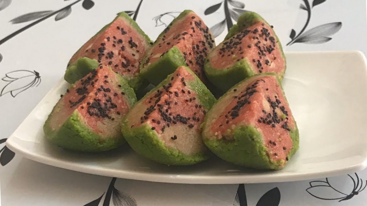 Bakery style | Watermelon kaju katli | Cashew Nuts Burfi | എളുപ്പത്തി ...