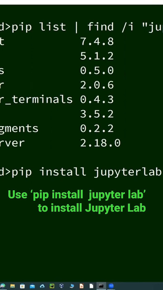 Use ‘pip install jupyter lab’ to install Jupyter Lab - YouTube