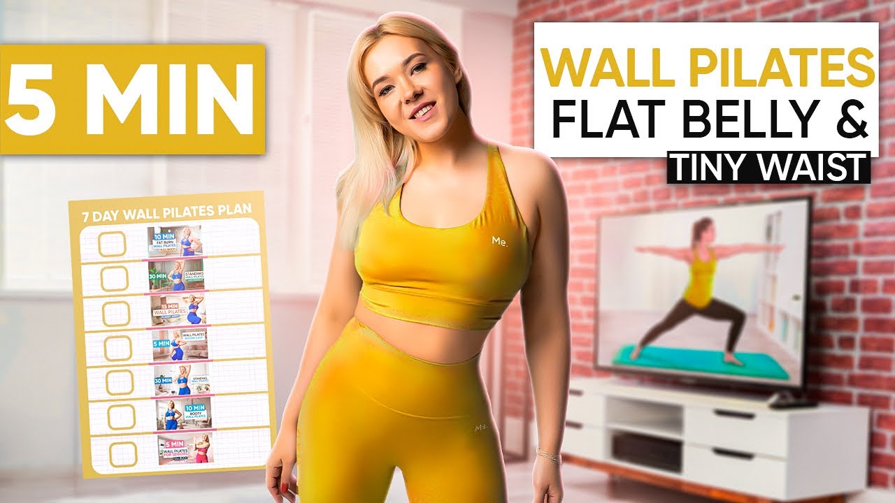 7 DAY CHALLENGE 5 Min Wall Workout For Flat Belly and Tiny Waist! - YouTube