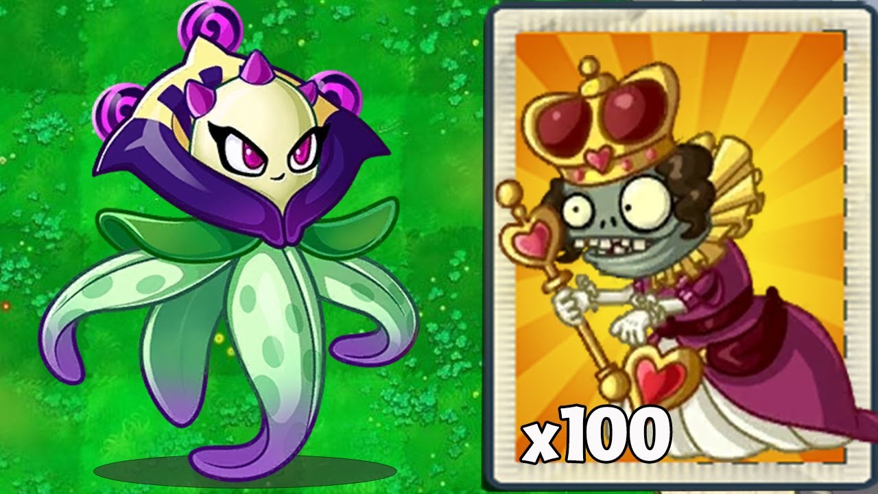 PvZ 2 100 Plant Vs 100 Zombie - Orchid Mage & All Plants Level 1 Vs Red ...