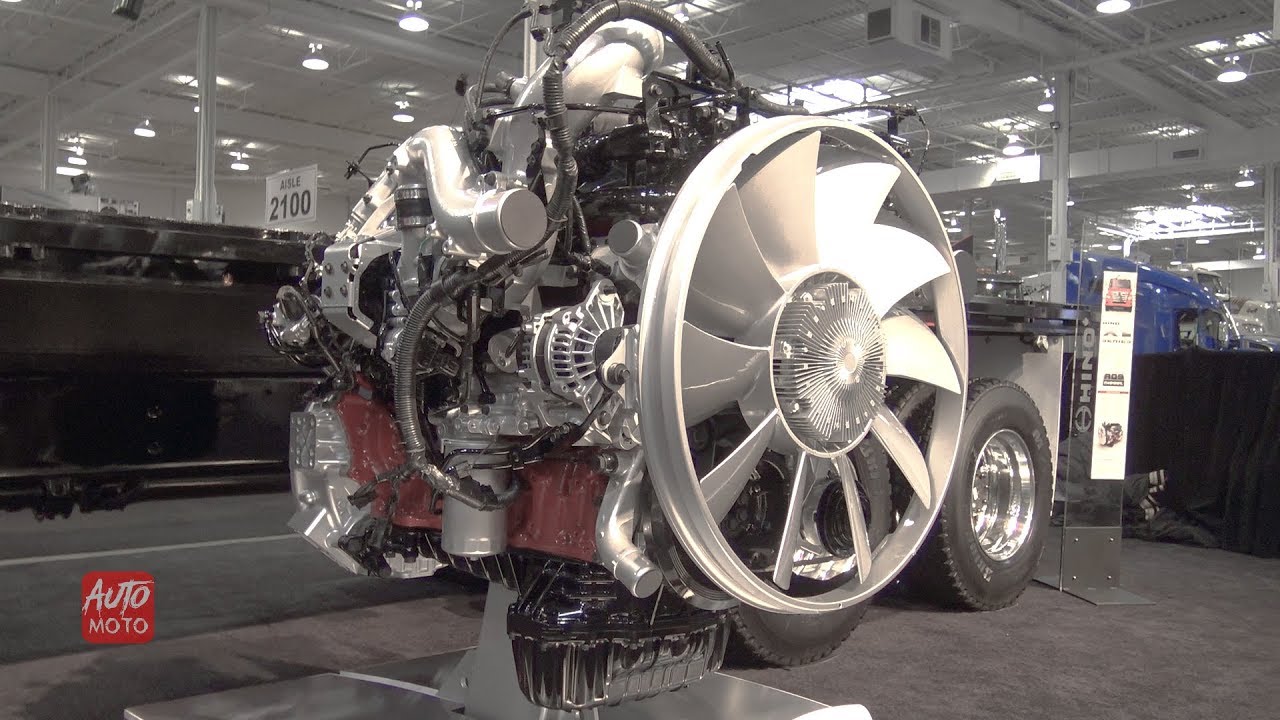 2019 Hino A09 Engine - 2018 Truck World Toronto - YouTube
