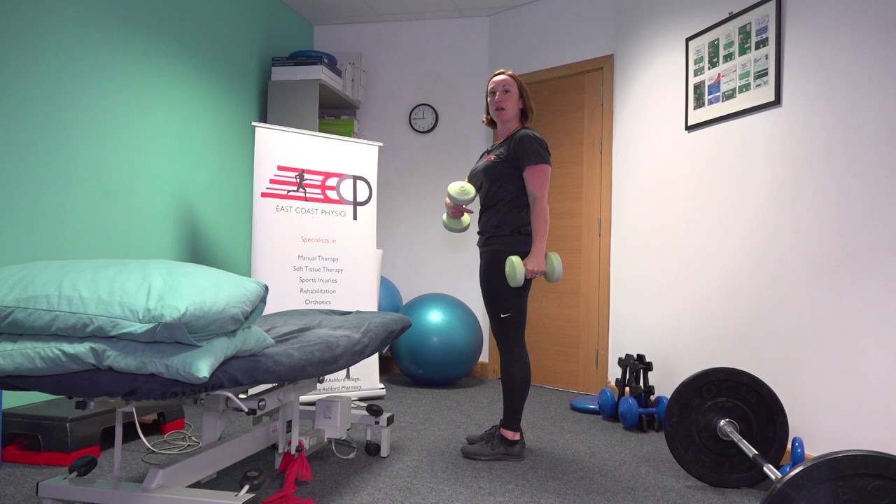 Shoulder Overhead Press with Rotation - YouTube