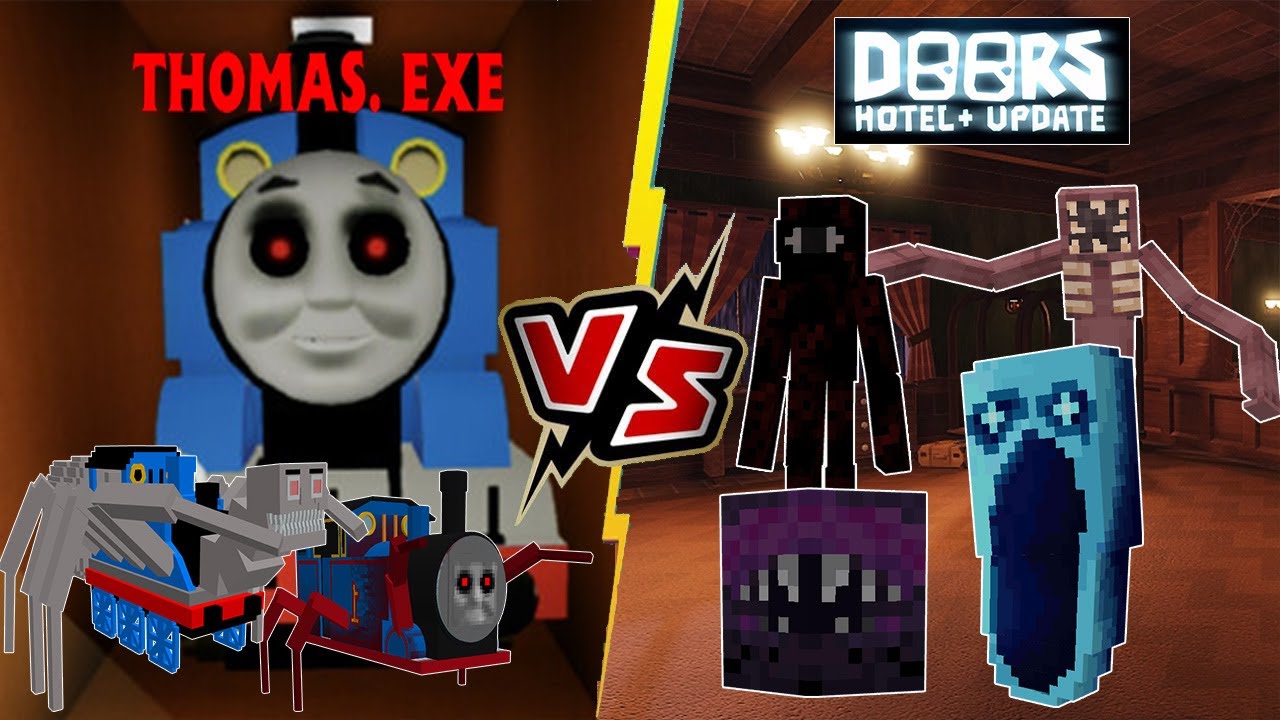 Roblox Doors Update VS Team Thomas.EXE [Minecraft PE] - YouTube