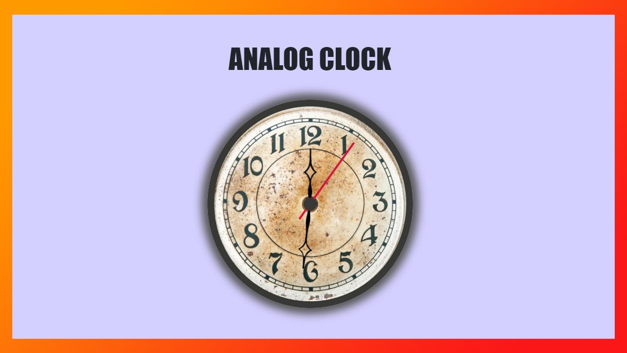 Create Analog Clock Using Html Css Javascript And Bootstrap 3372