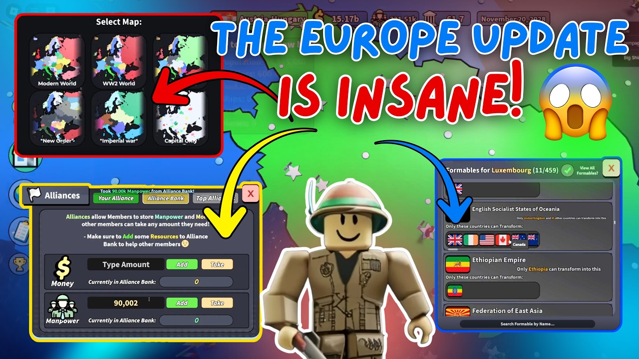 INSANE New Update in Control Europe! New Empires, Alliances, and Maps ...