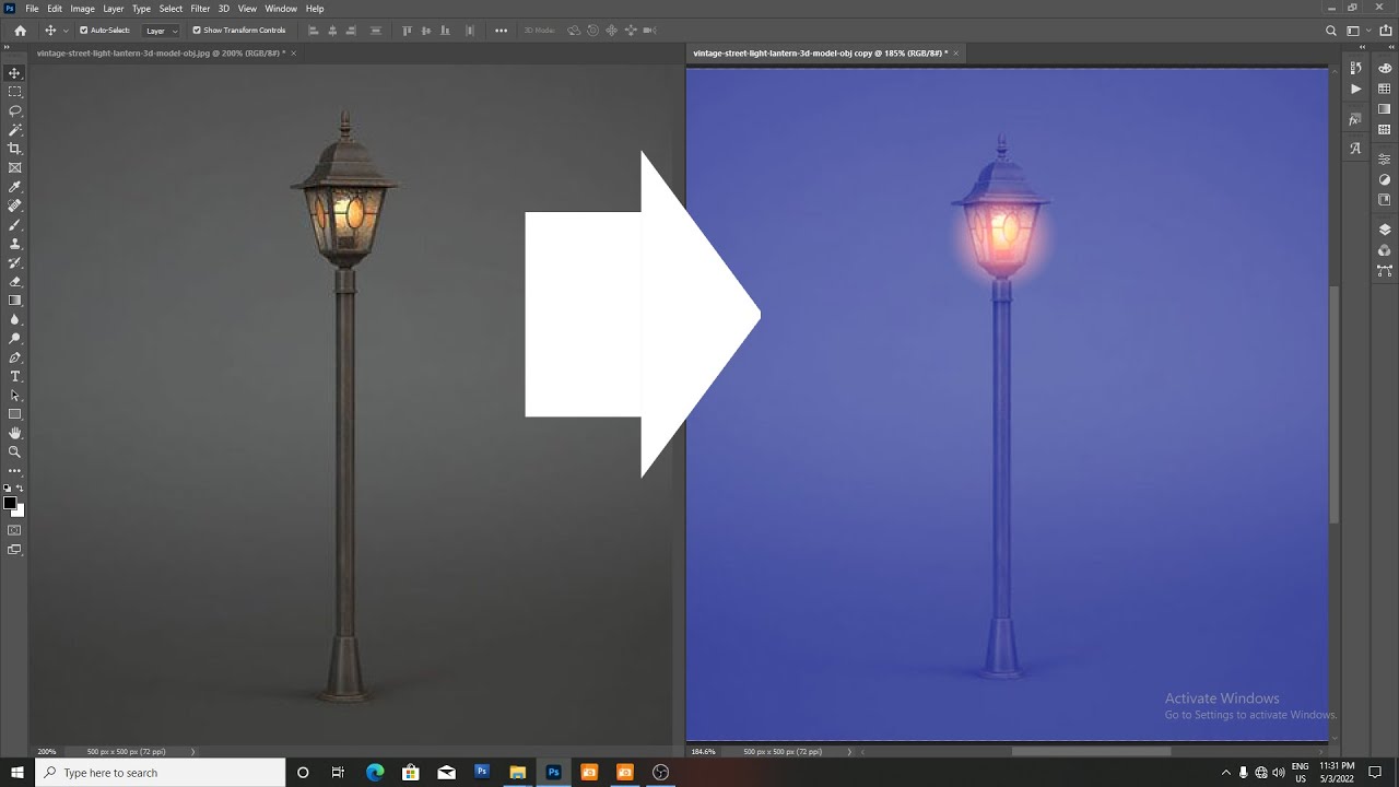Street Light Effect in photoshop cc2021 Light Effects for Photo ...