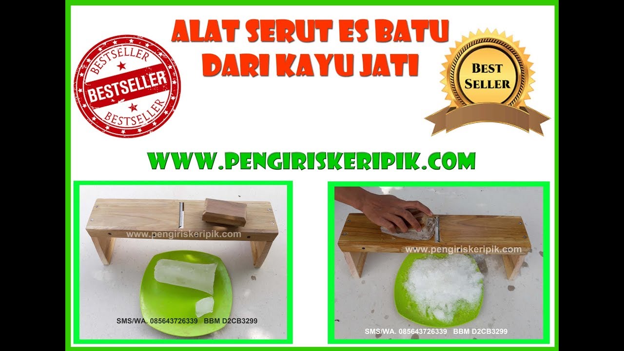 ALAT SERUTAN ES BATU MANUAL DARI KAYU - YouTube