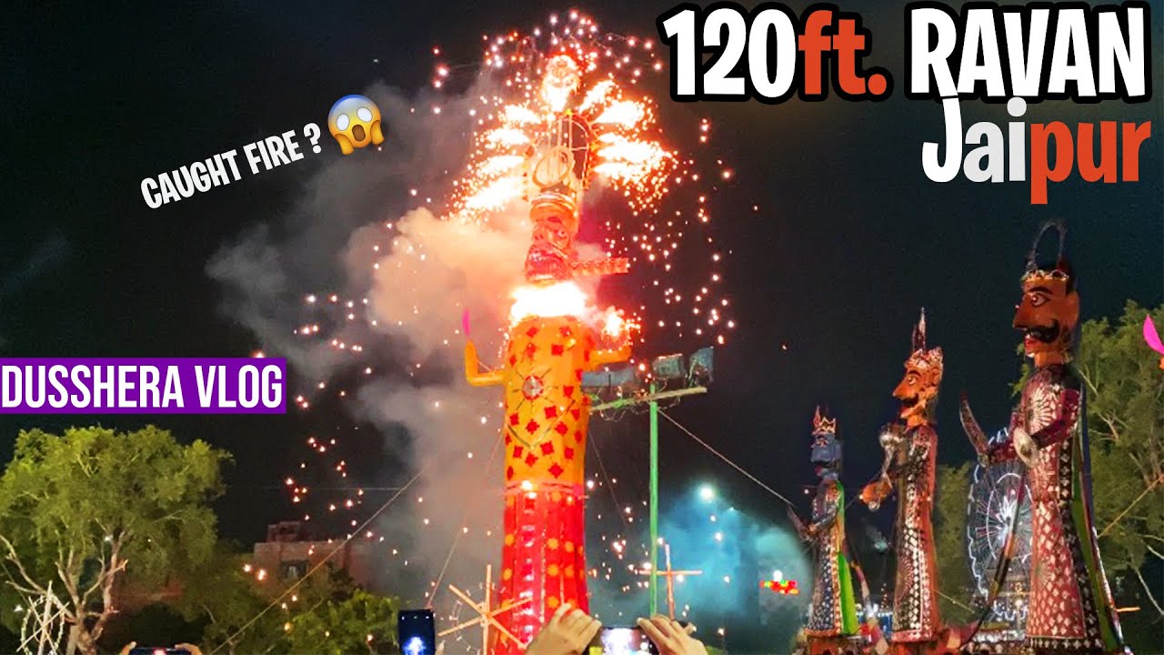 DUSSHERA VLOG 120ft Ravan || dusshera vlog 2022|| - YouTube