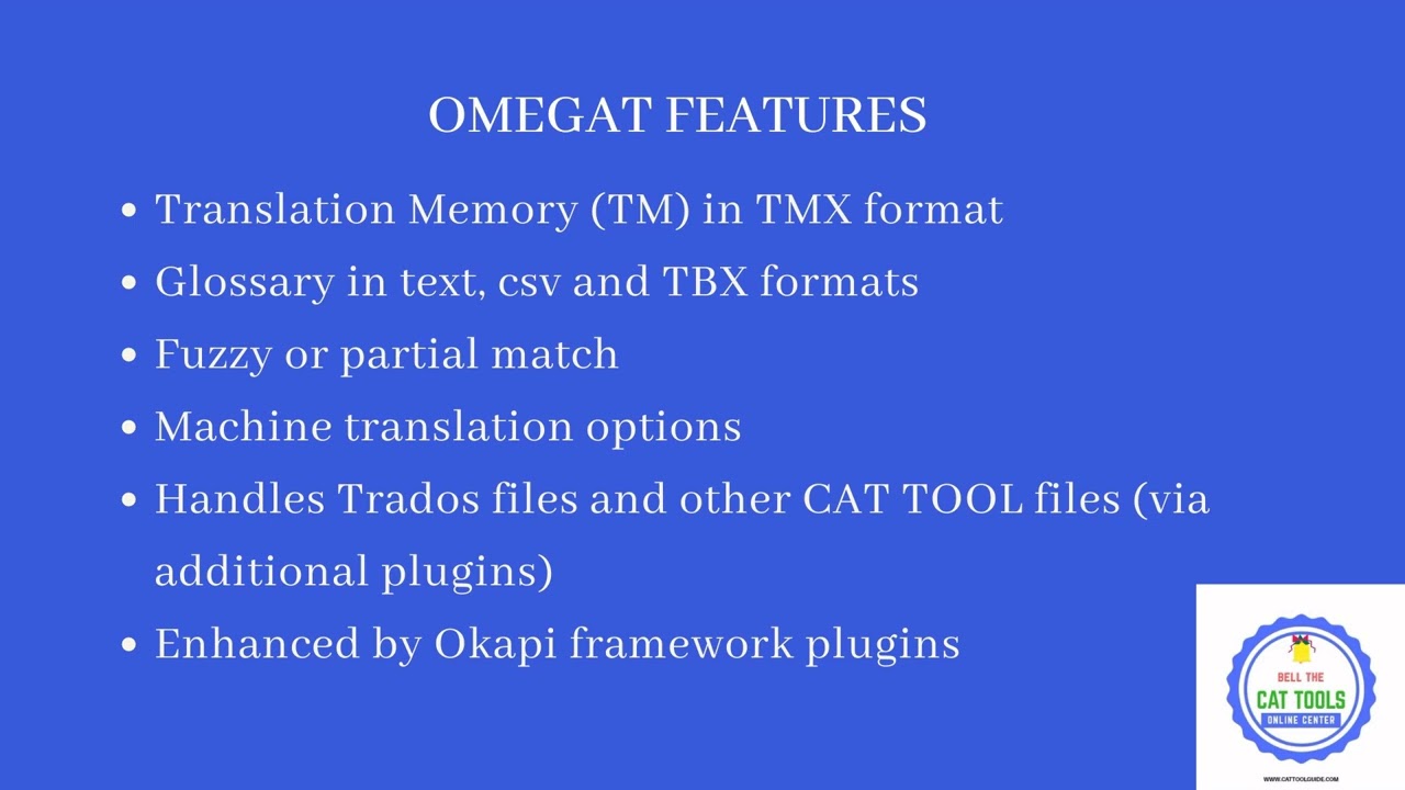 OmegaT features - YouTube