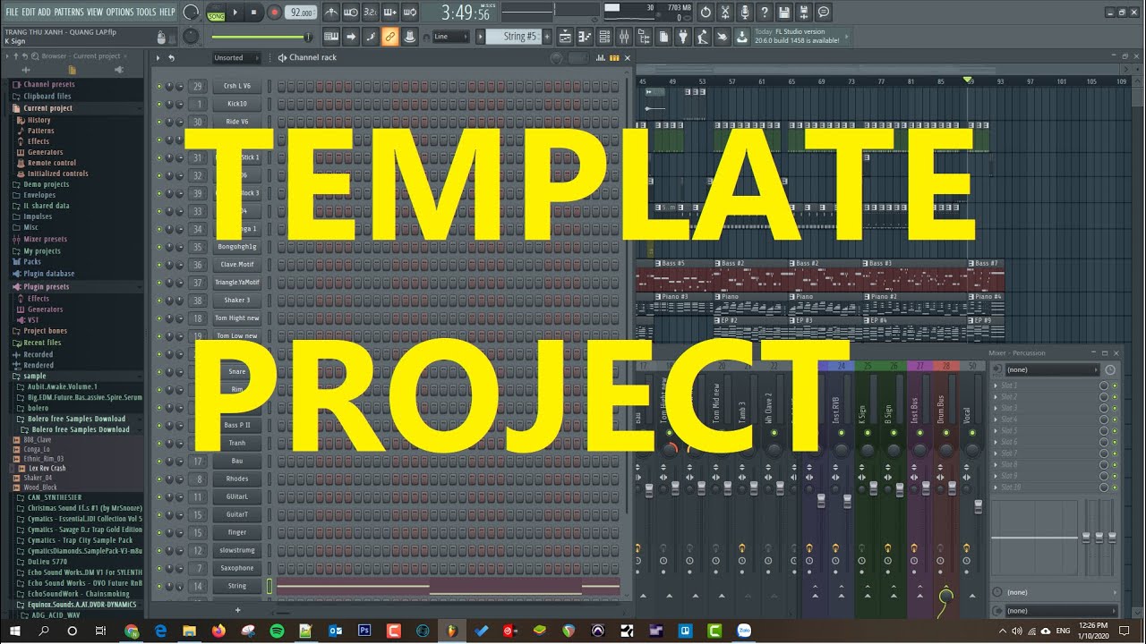 Hướng dẫn FL Studio: Hướng dẫn build Template Project trong FL Studio ...