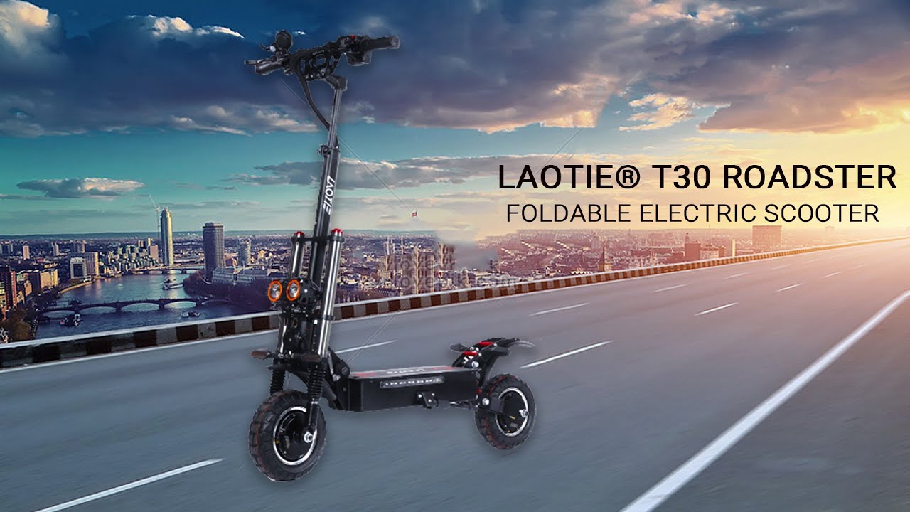 LAOTIE T30 Roadster Foldable Electric Scooter - YouTube