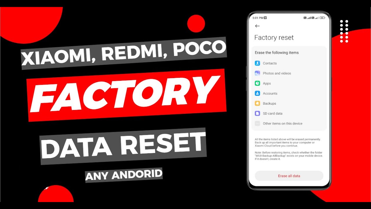 How To Factory Reset Your XIAOMI Phone In MIUI 14 - YouTube
