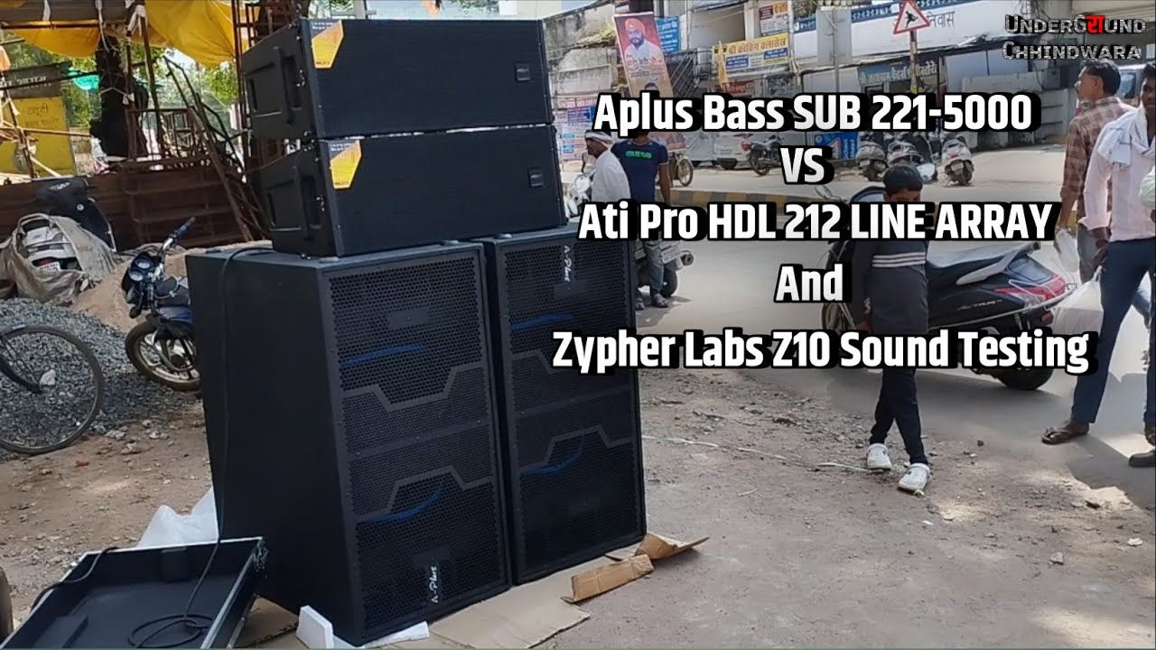 Aplus Bass Sub 221-5000 and ATI Pro Line Array HDL 212 Full Sound ...