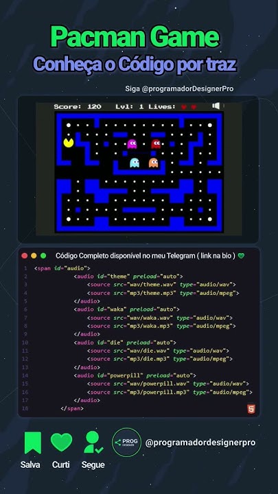 Pacman Game Jogo De Programação Frontend Programacao Html Css Javascript Gameprogrammer