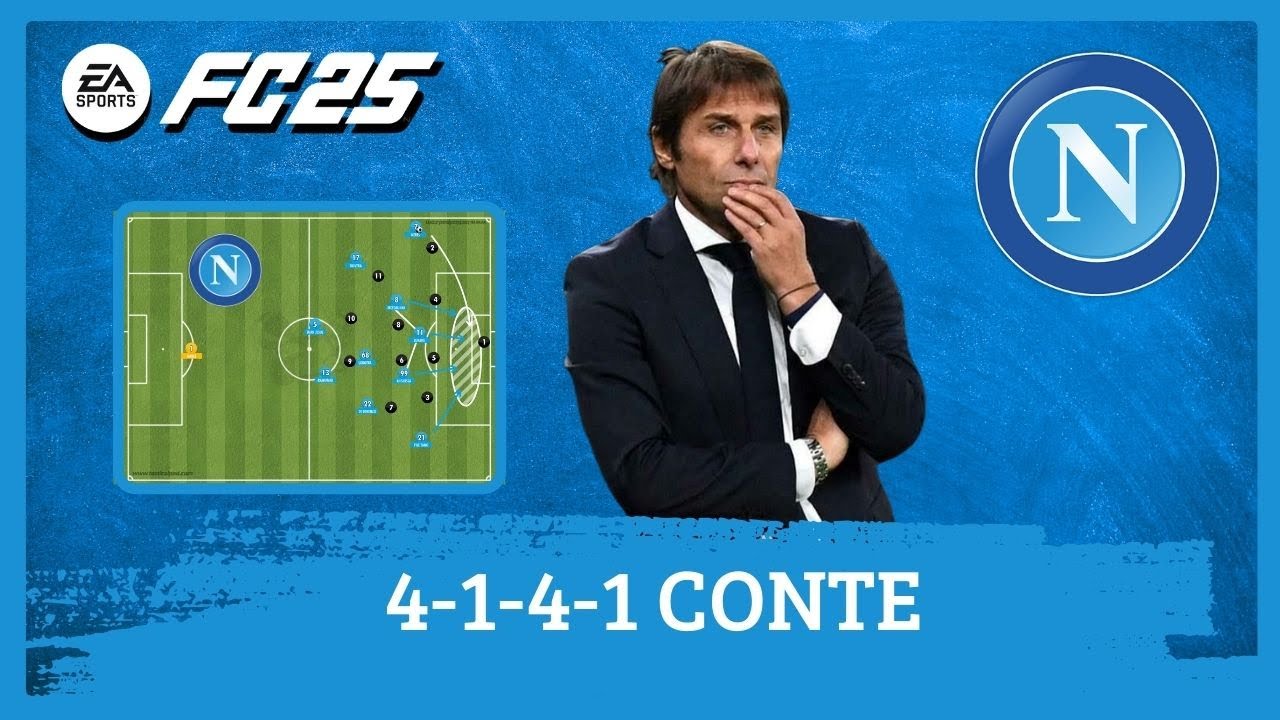 Conte 4-1-4-1 Napoli EA FC 25 |Tácticas| - YouTube