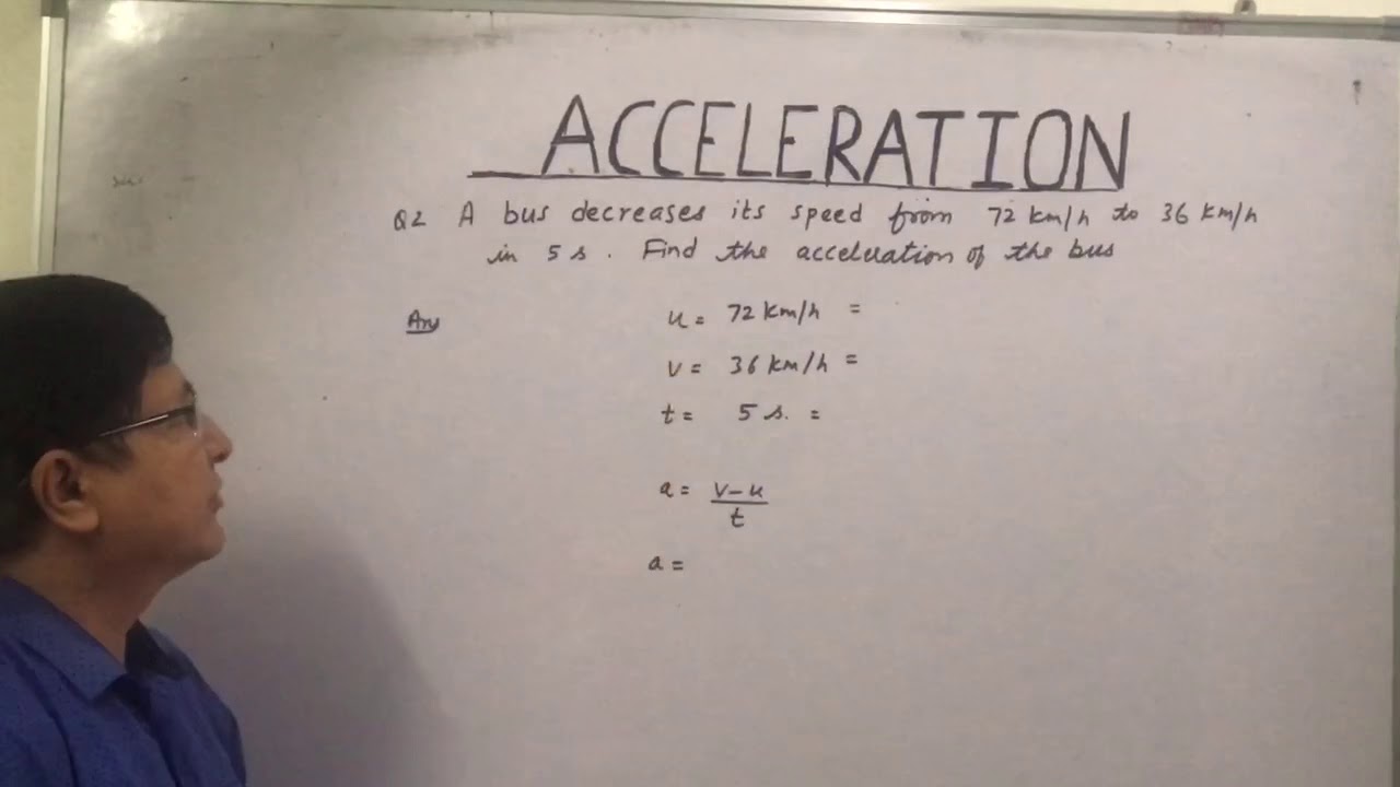 NCERT Class IX Physics Numerical on acceleration - YouTube