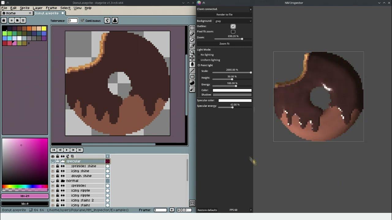 Normal Map Inspector - pixel art tool for Aseprite and Krita - YouTube